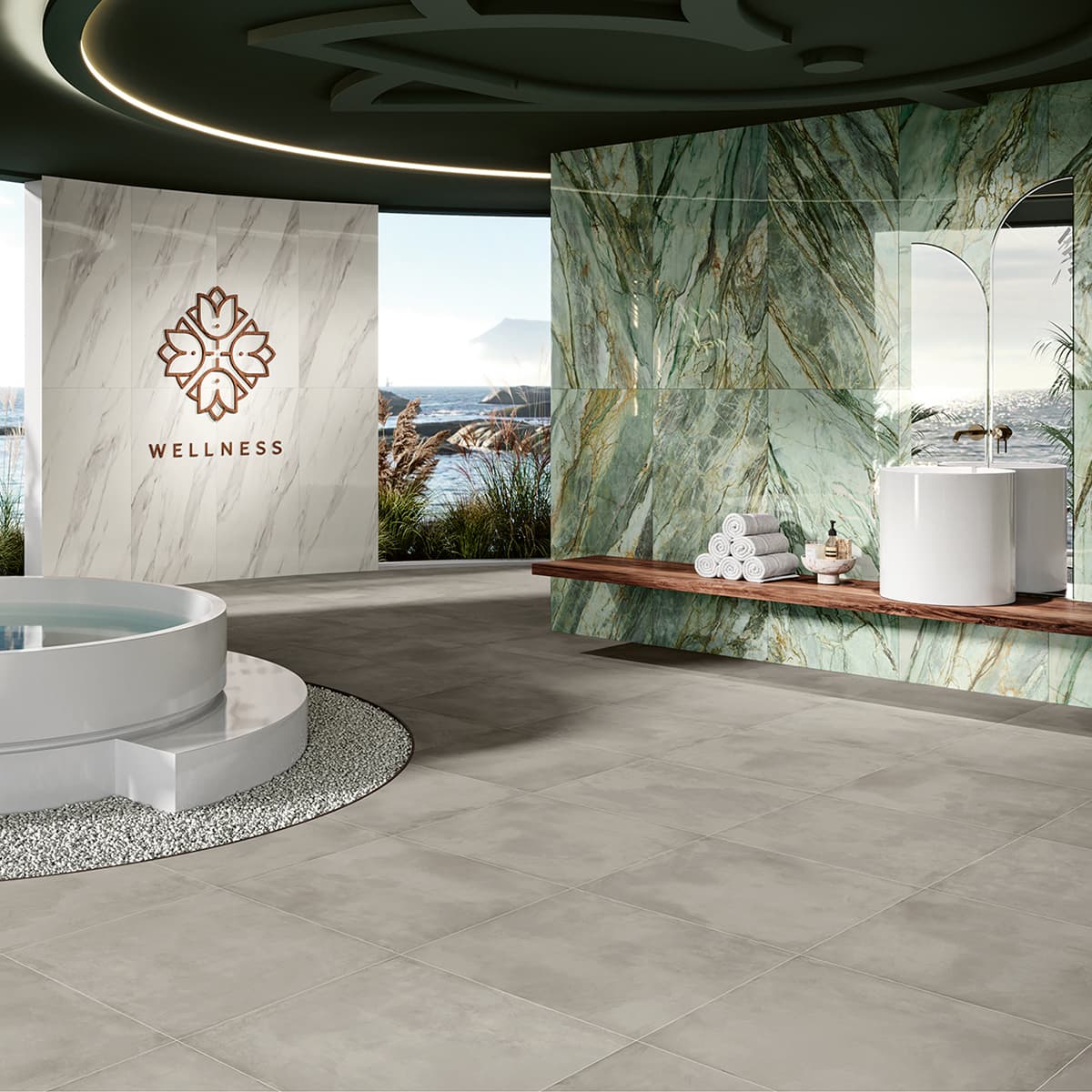 Rainforest Green - Green Marble Effect Tile - Revigrés