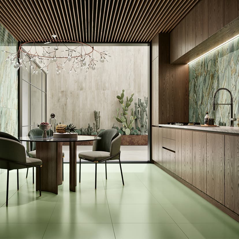 Rainforest Green - Green Marble Effect Tile - Revigrés